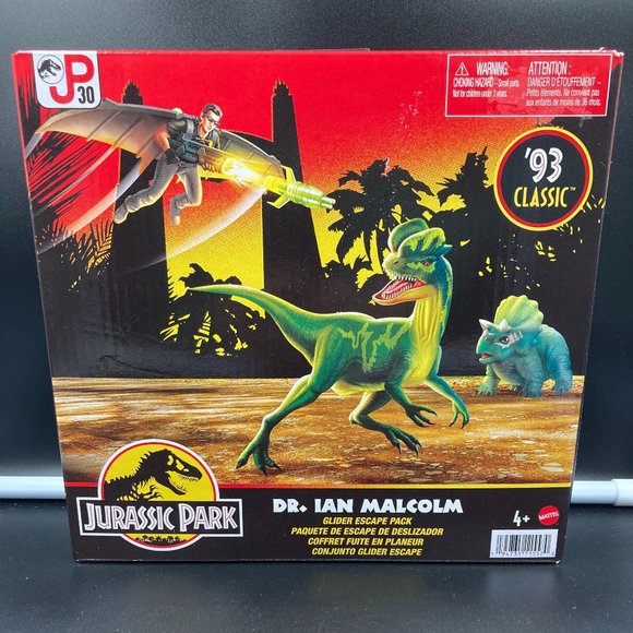 Mattel | Toys | 222 Mattel Jurassic Park Dr Ian Malcolm Glider Escape Pack Jp30 93 Classic ...